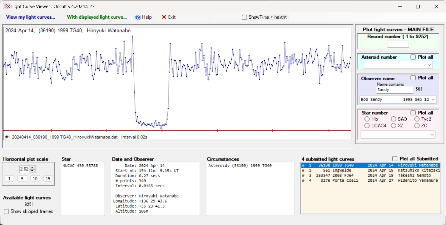 How to browse lightcurve .dat data – IOTA/EA
